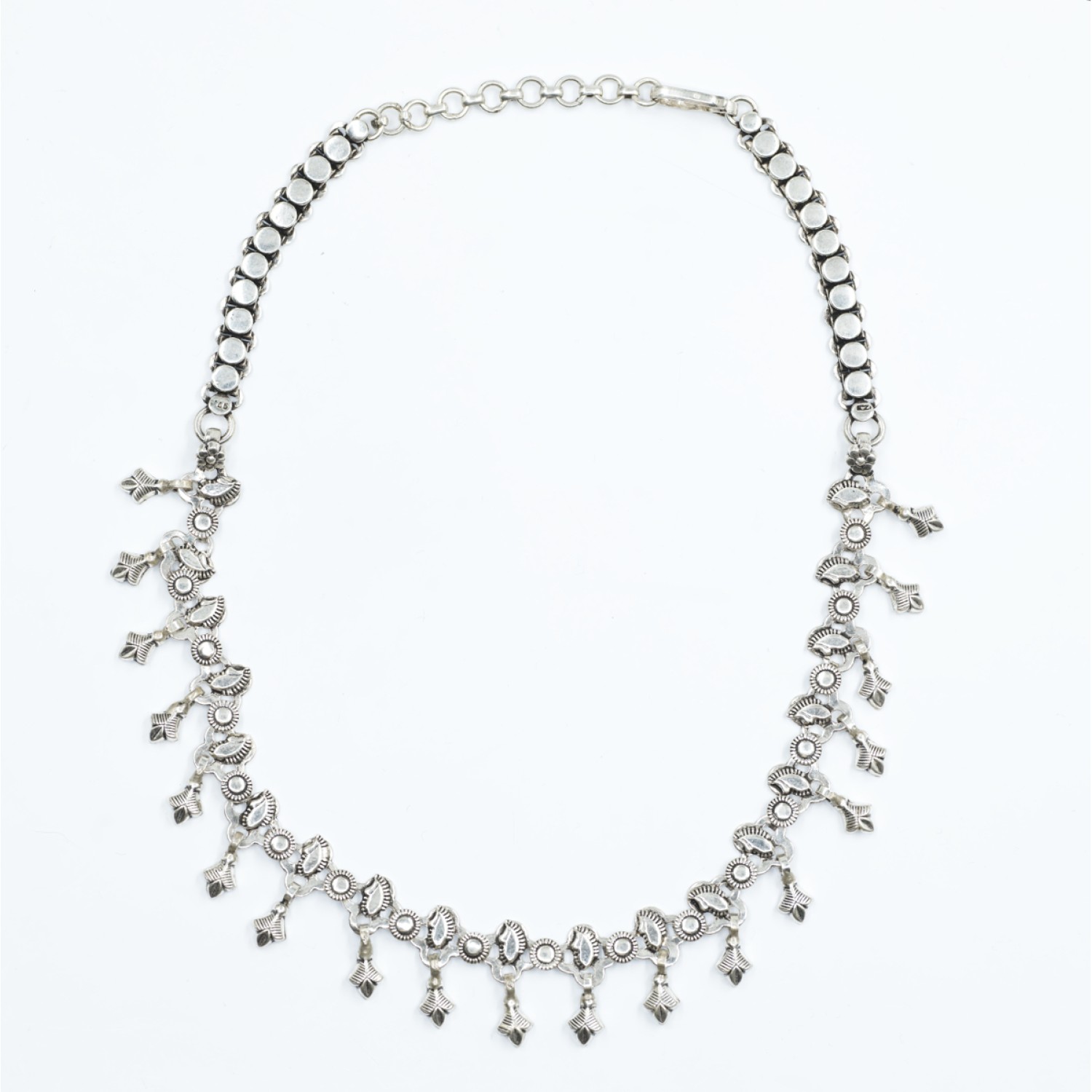 Colier etnic bulbi de flori India Argint - ArielSilver- Ariel Silver
