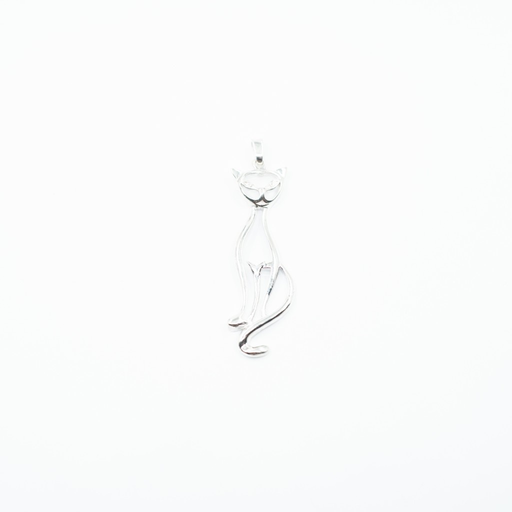 Pandantiv contur pisica m Argint - ArielSilver- Ariel Silver