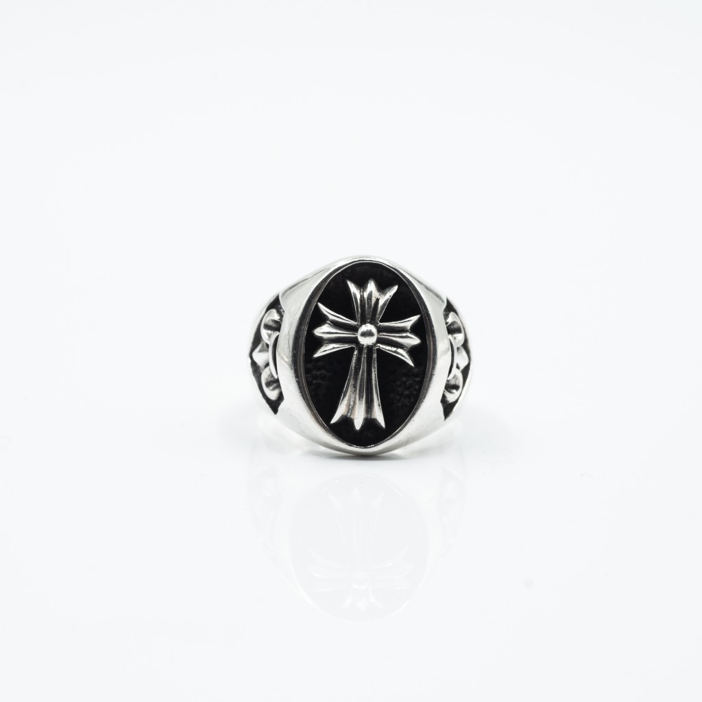 Inel oval cruce gotica Argint - ArielSilver- Ariel Silver