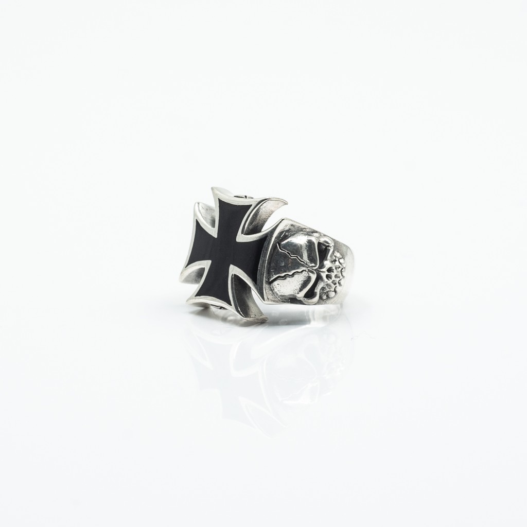 Inel cruce malteza cranii Argint - ArielSilver- Ariel Silver
