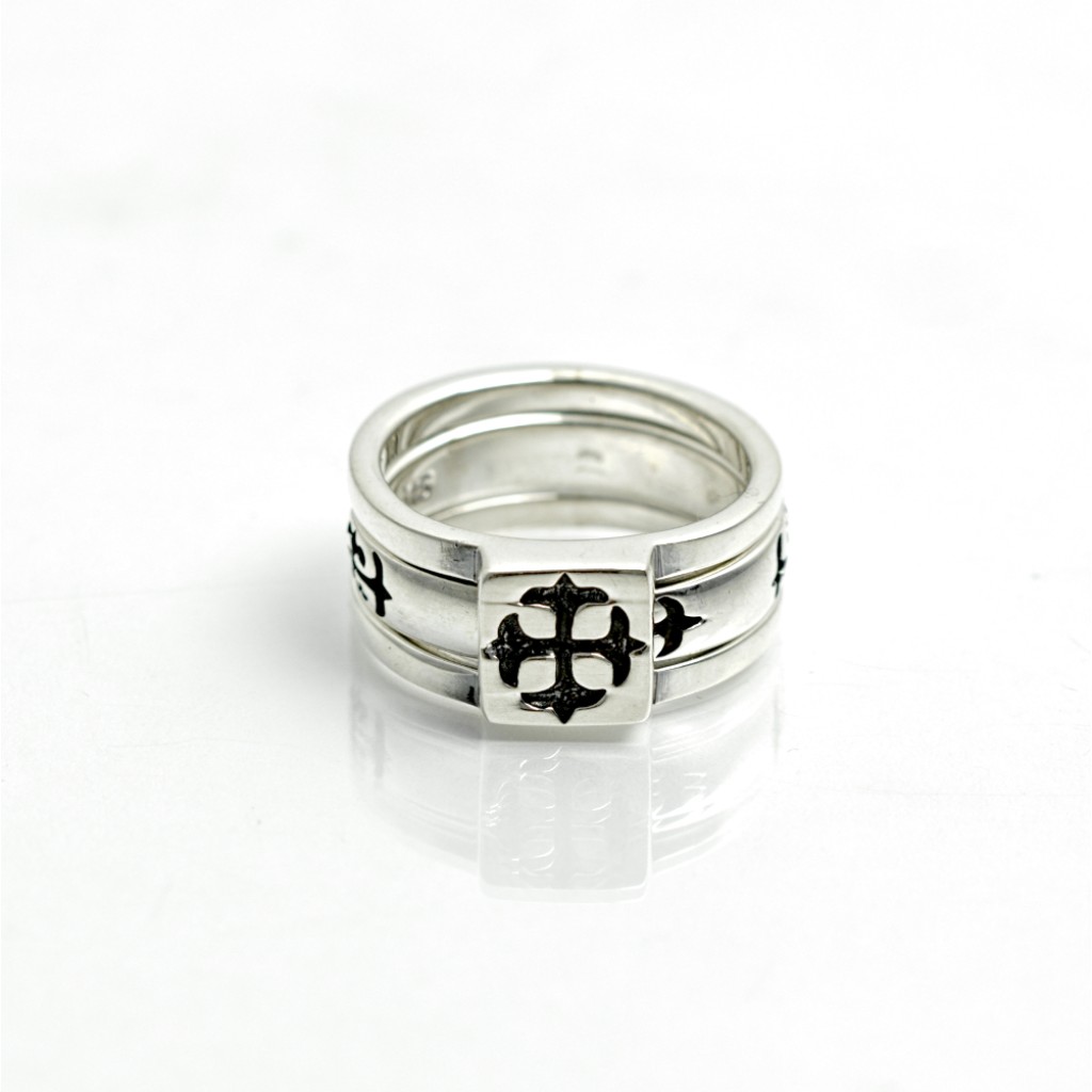 Inel dublu cruce gotica Argint - ArielSilver- Ariel Silver