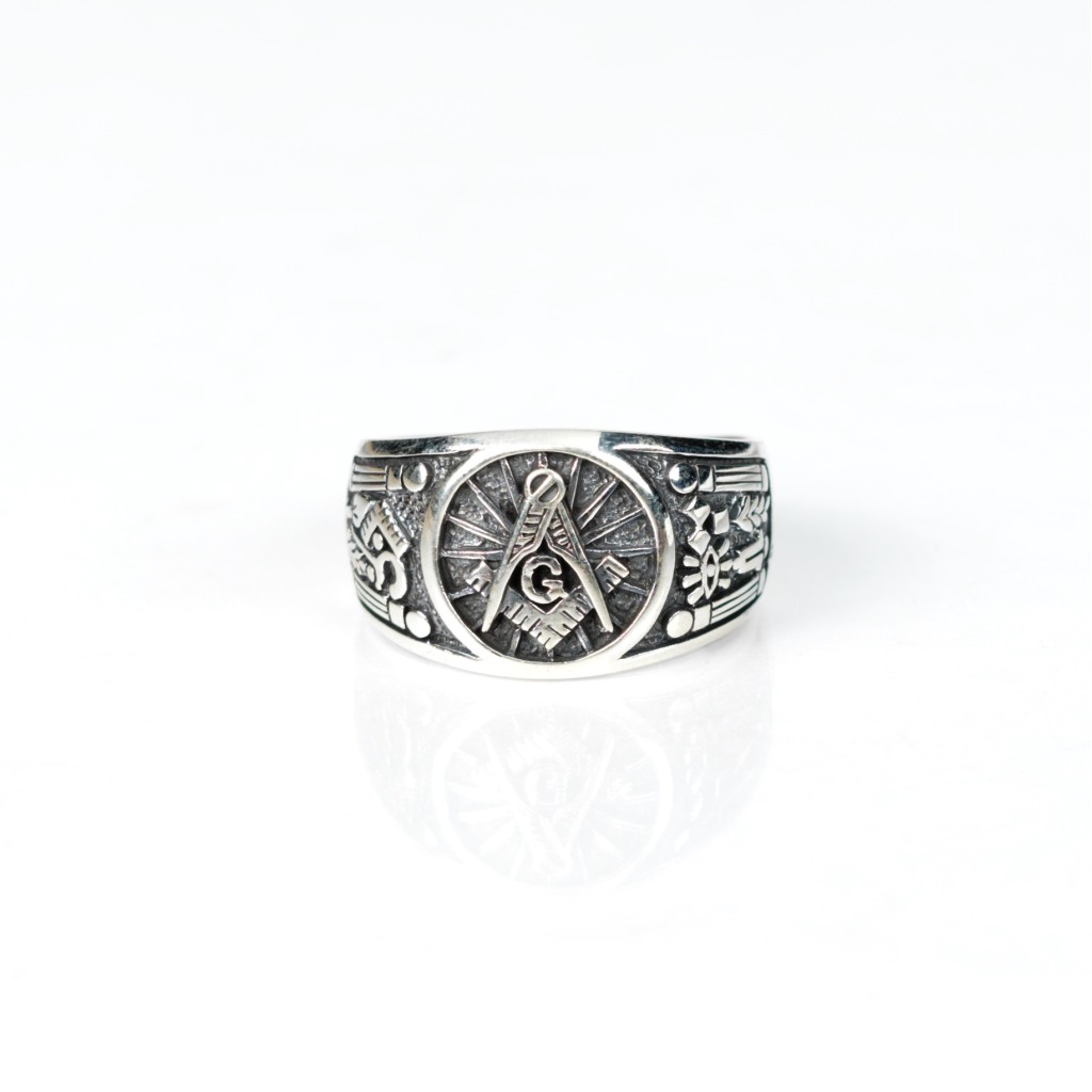 Inel masonic echer.compas g Argint - ArielSilver- Ariel Silver