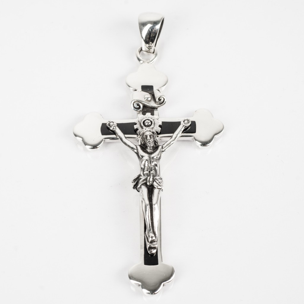 Pandantiv cruce Isus rastignit xl Argint - ArielSilver- Ariel Silver