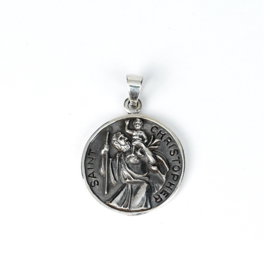 Pandantiv rotund Sf.Christofor Argint - ArielSilver- Ariel Silver